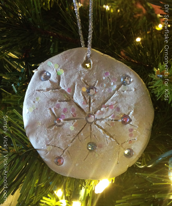 DIY Snowflake Ornament for Snowflakes Fall - Simply Vicki
